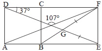 in the given figure not drawn to scale abcd is a square and aefd is a rectangle find the value of 87