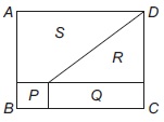 pthe given figure shows the rectangle abcd not drawn to scale r is thrice the size of p and sup1supf
